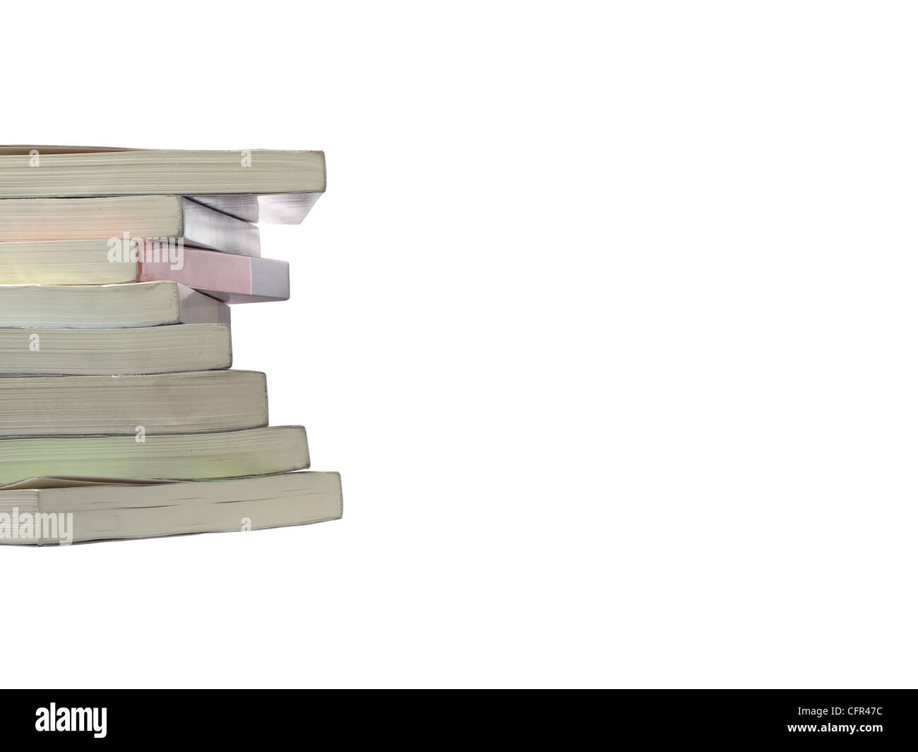 Twisted stack of real books Stock Photo - Alamy