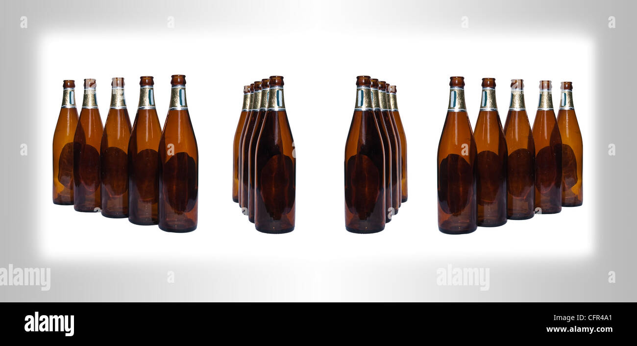 Empty beer bottles Stock Photo - Alamy