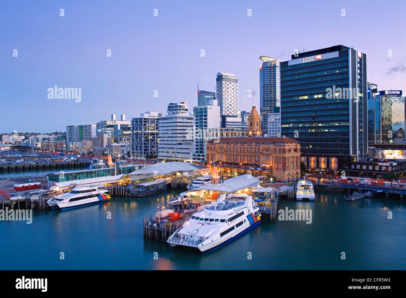 City skyline, Auckland, North Island, New Zealand, Pacific Stock Photo ...