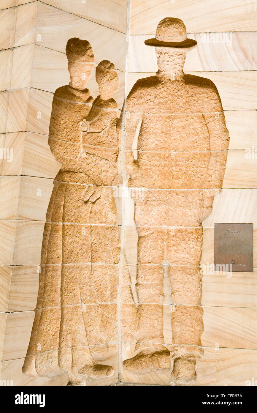 Settlers Monument on Playfair Street, The Rocks District, Sydney, New ...