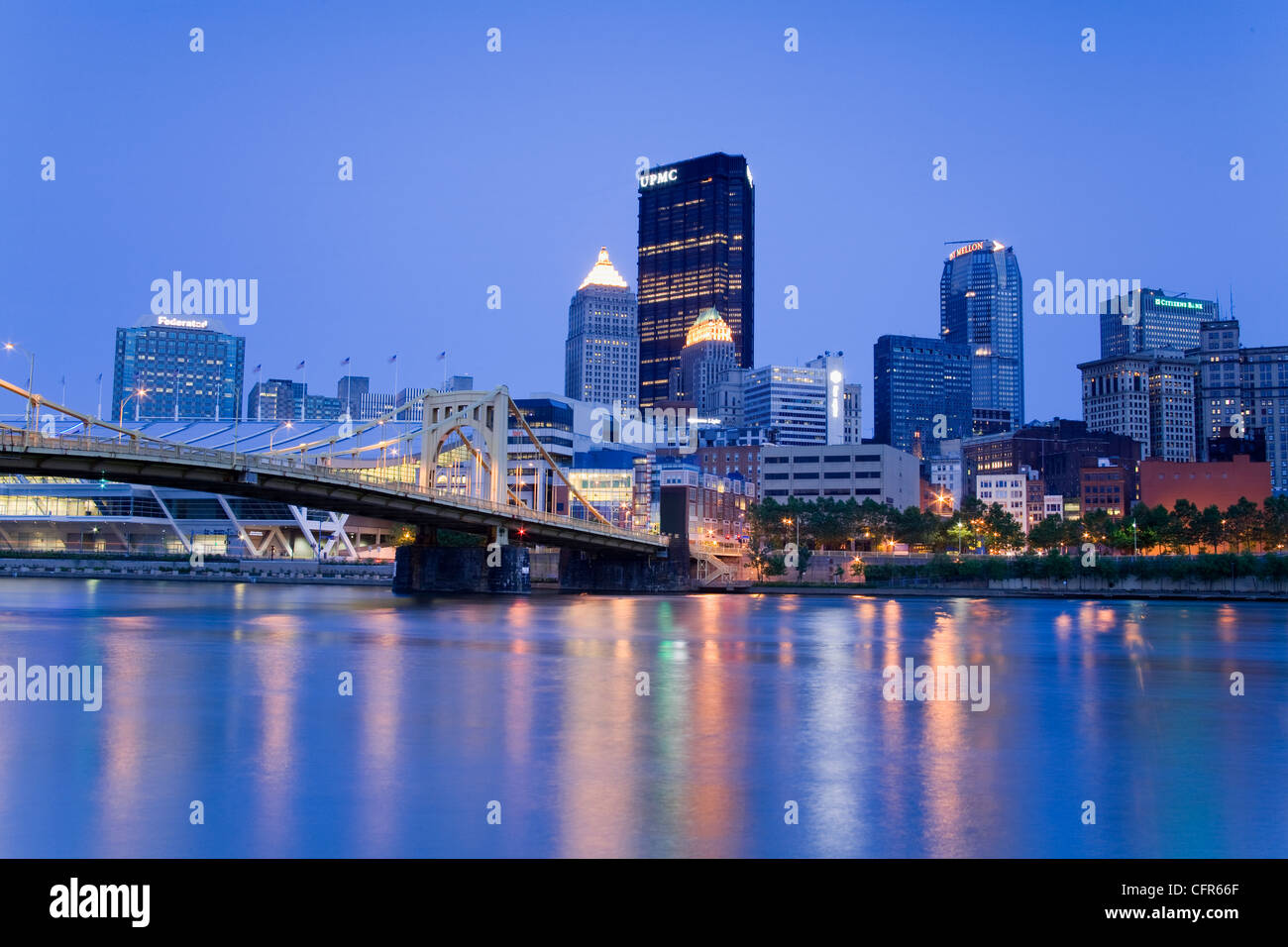 Pittsburgh skyline and the Allegheny River, Pittsburgh, Pennsylvania ...