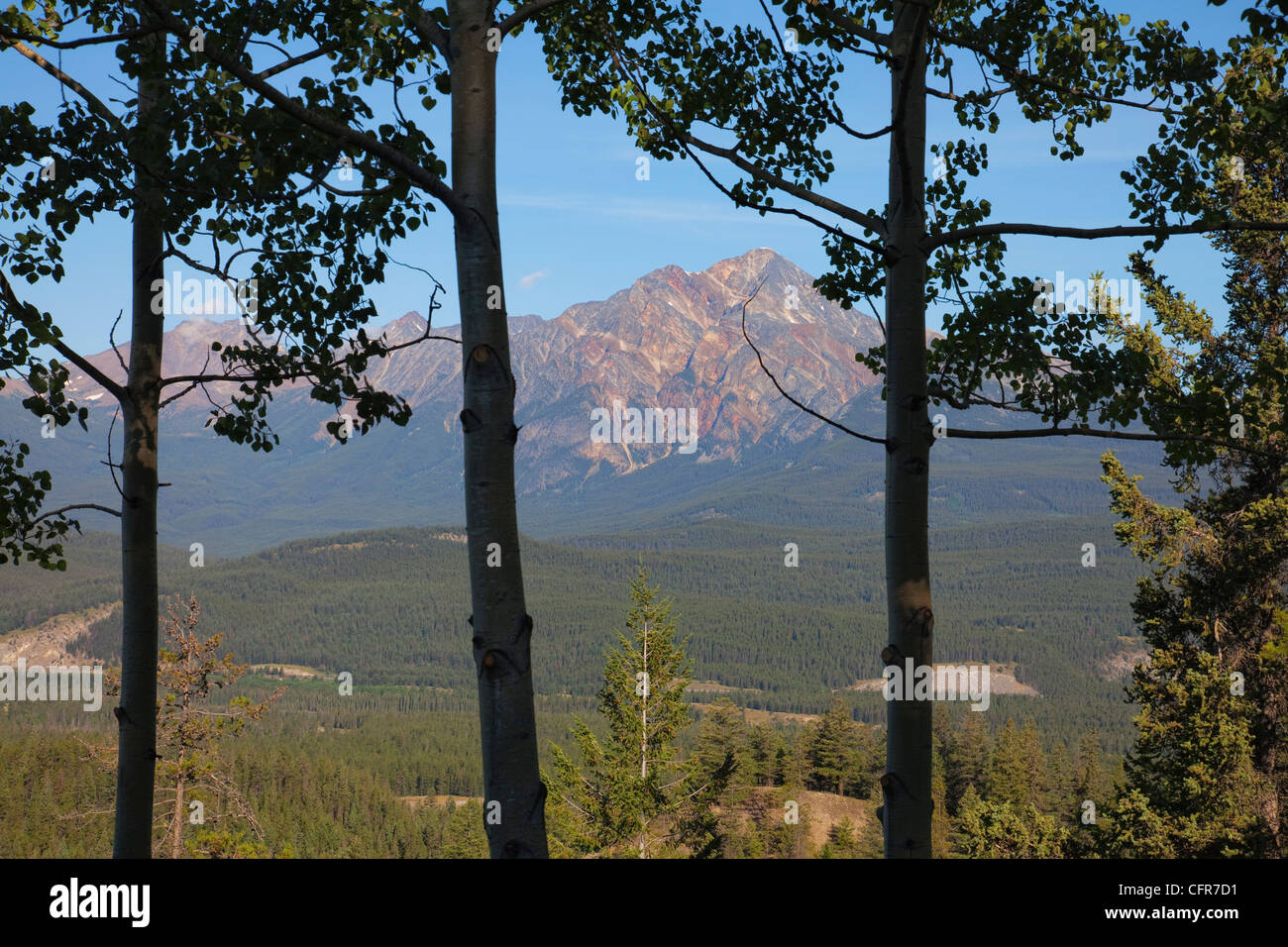 View of Pyramid Mountain, British Columbia, Canada, North America Stock ...