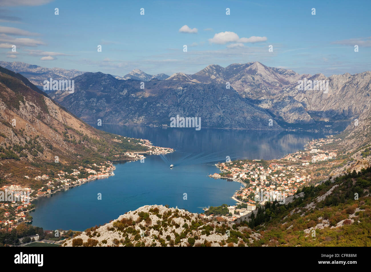 High View Of The Fjord At Kotor Bay Kotor Unesco World Heritage Site