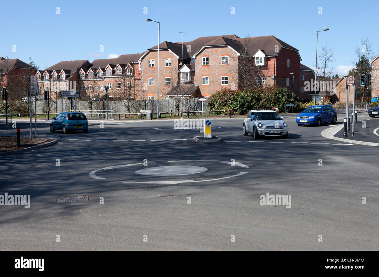 The new double mini roundabouts that have replaced the traffic lights ...