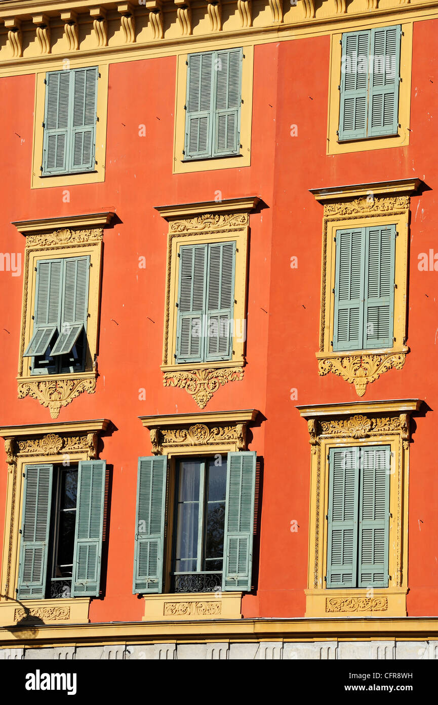 Ornate shuttered windows, French Riviera, France, Europe Stock Photo ...