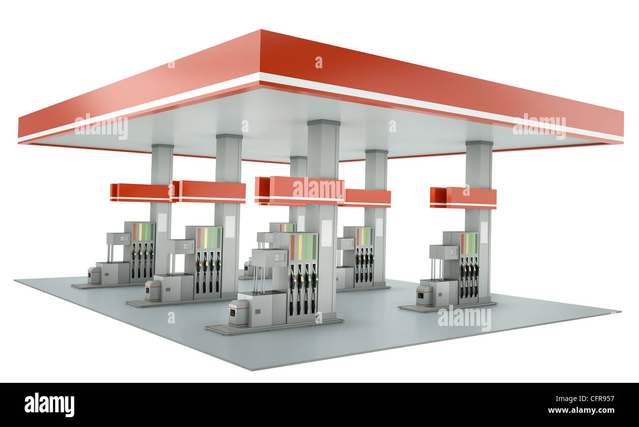Gas station petrol Cut Out Stock Images & Pictures - Alamy