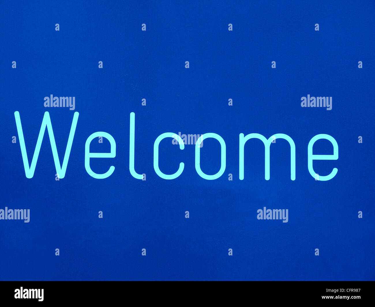 Blue welcome close hi-res stock photography and images - Alamy