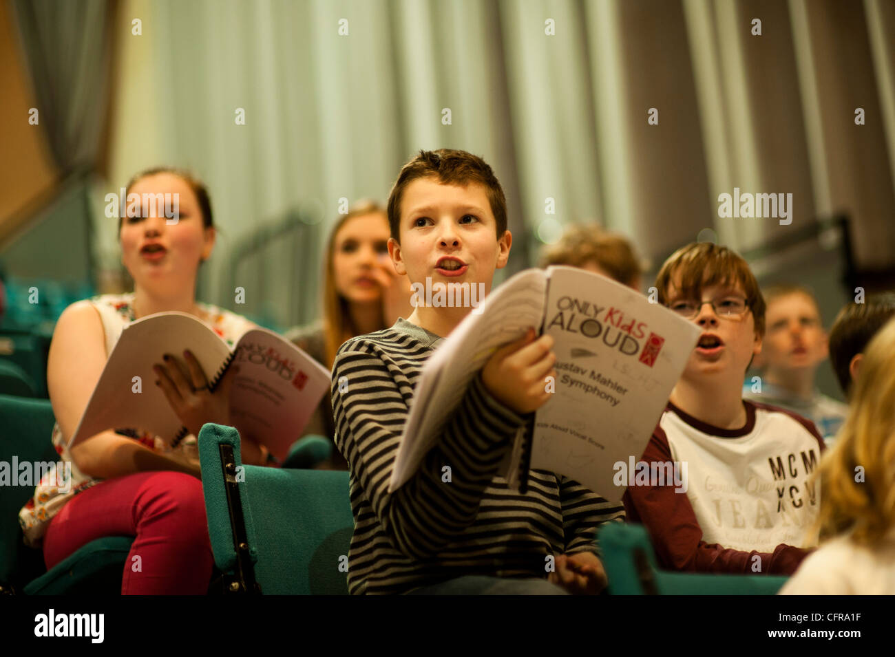 The 'Only Kids Aloud' welsh children's choir rehearsing Mahler's 8th ...