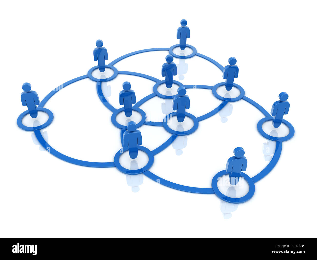 Social network around (done in 3d Stock Photo - Alamy