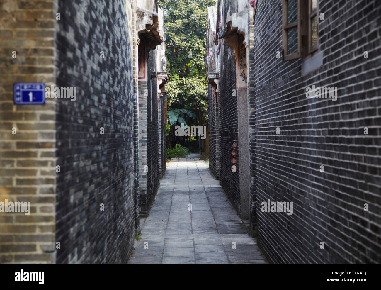Alleyway in Majiang Long village, UNESCO World Heritage Site, Kaiping ...