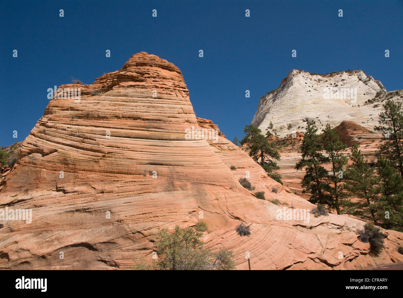 Cross-bedded sandstone formations (ancient sand dunes), Utah, United ...