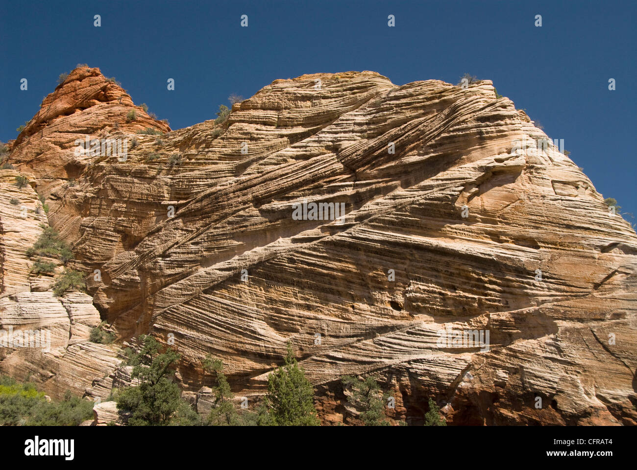 Cross-bedded sandstone formations (ancient sand dunes), Utah, United ...