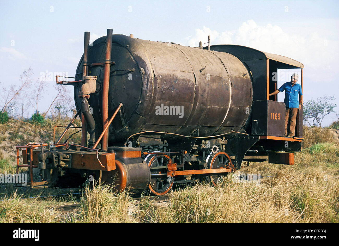 One of the world's last surviving Fireless locomotives at Bolivia Stock ...