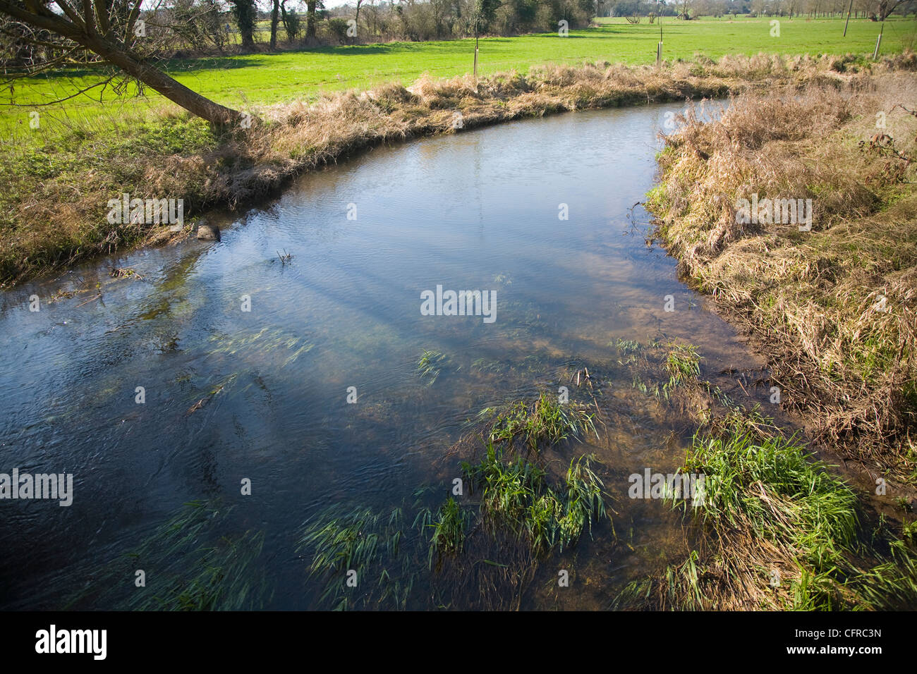 River Alde at Langham Bridge near Blaxhall, Suffolk, England Stock ...