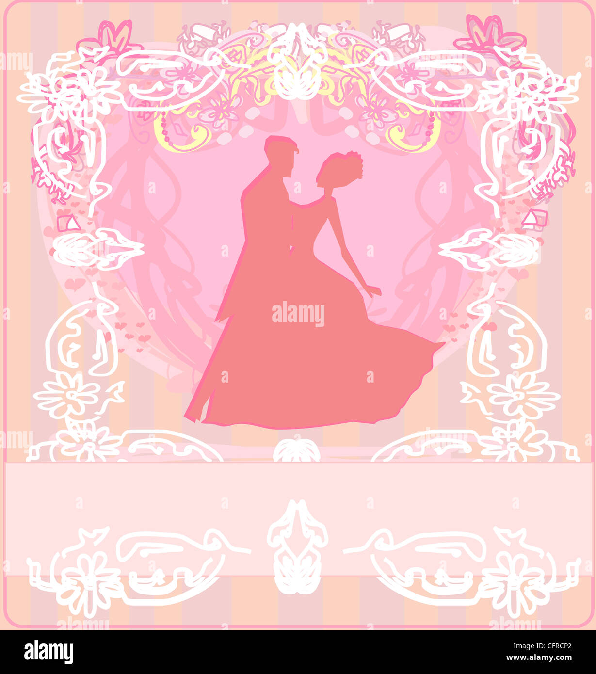 Ballroom dancers - invitation Stock Photo - Alamy