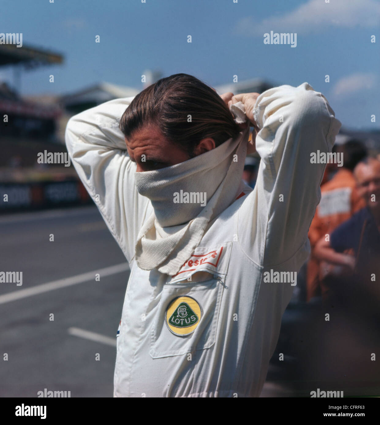 Graham Hill at 1967 French Grand Prix Stock Photo - Alamy
