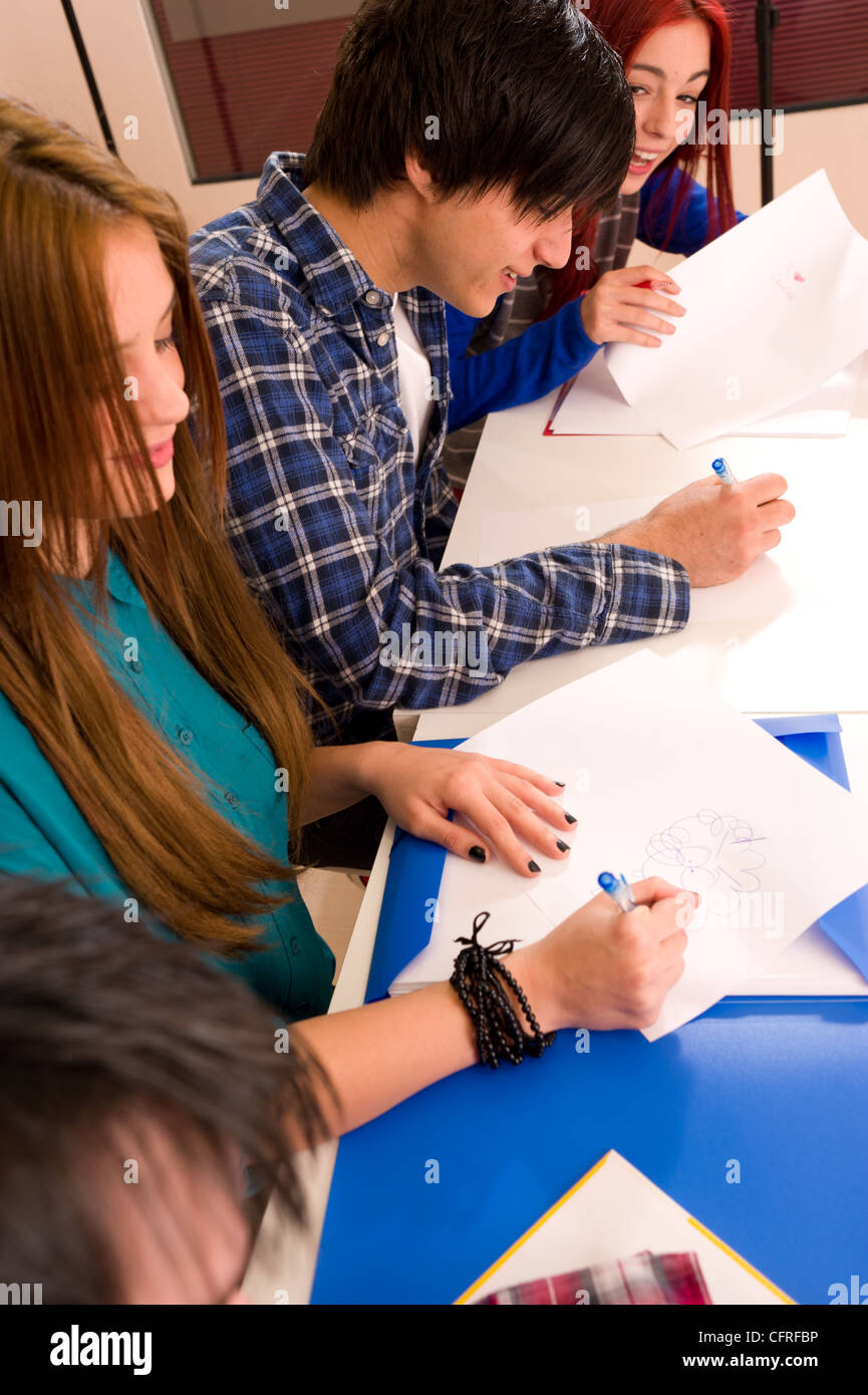 High school students take hi-res stock photography and images - Alamy