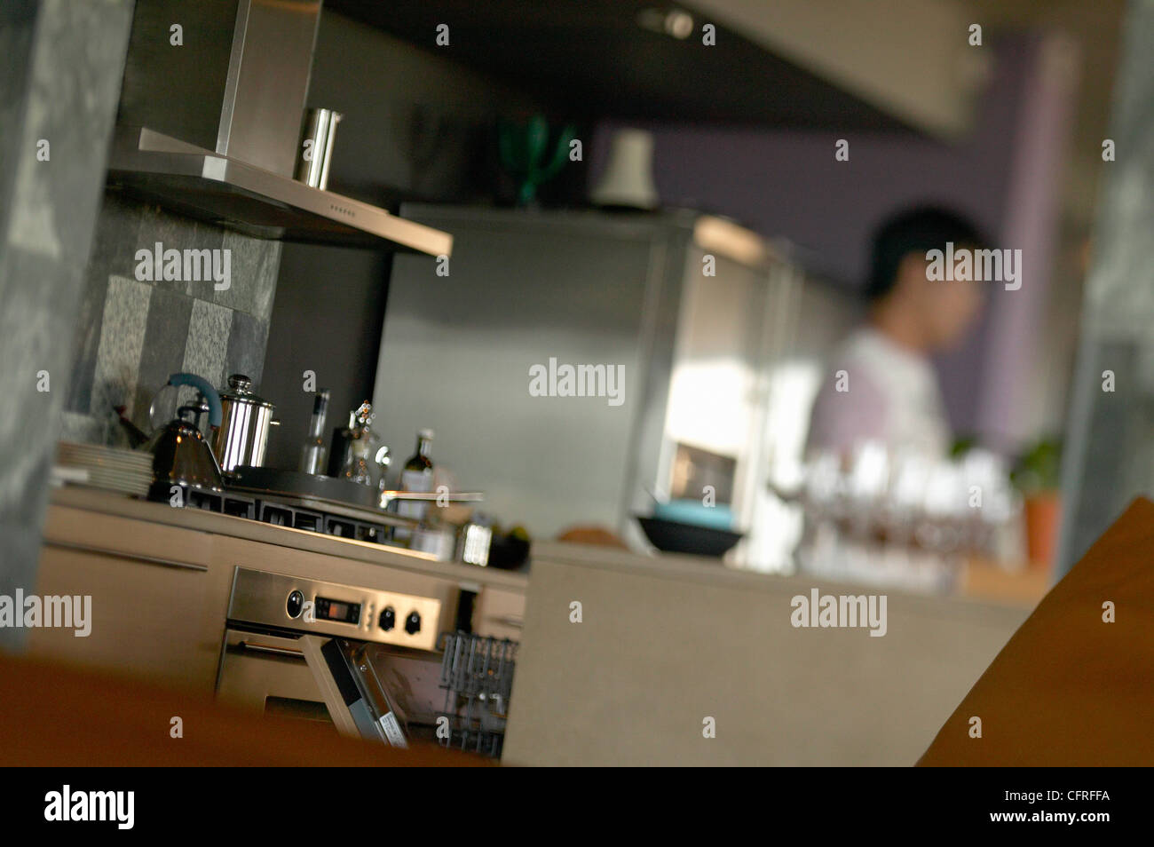 View of a Kitchen Stock Photo - Alamy