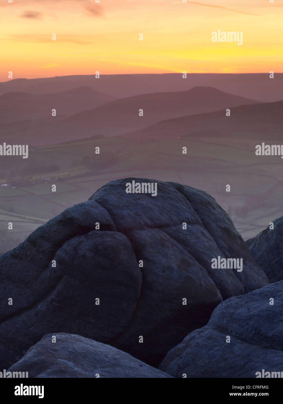 Vertical Photography of the View from Stanage Edge in the Peak District ...
