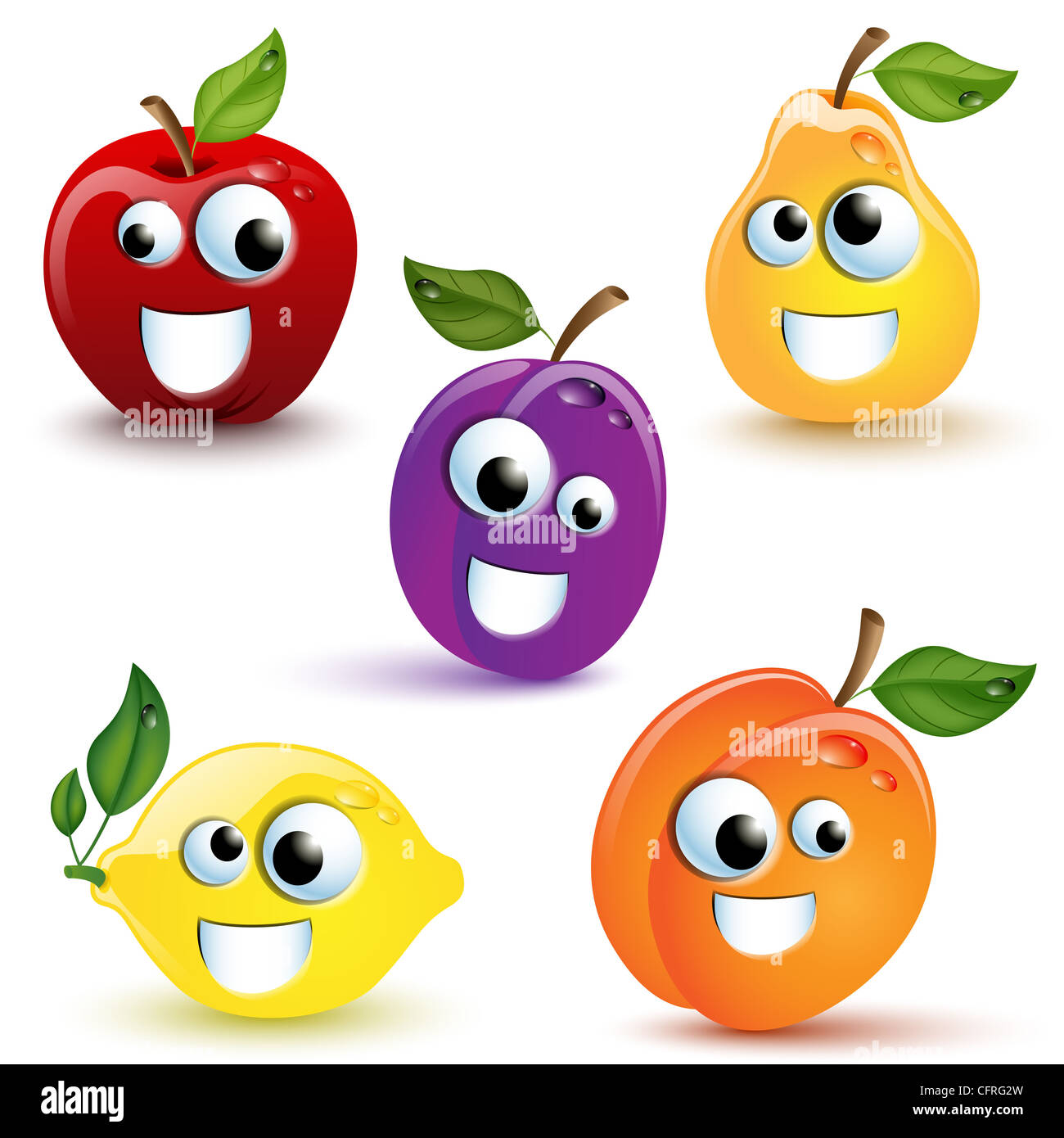 Fruits group cartoon illustration hi-res stock photography and images ...