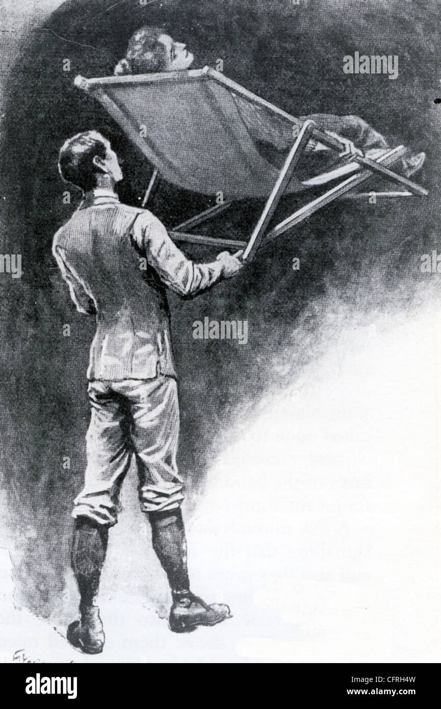 MAGIC TRICK 1920s illustration of an illusionist's trick Stock Photo ...