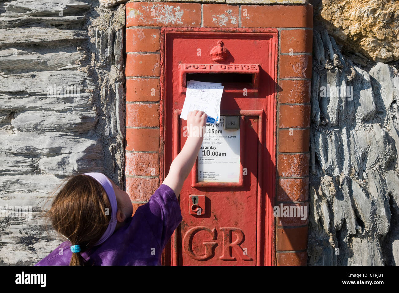 Child posting letter hi-res stock photography and images - Alamy