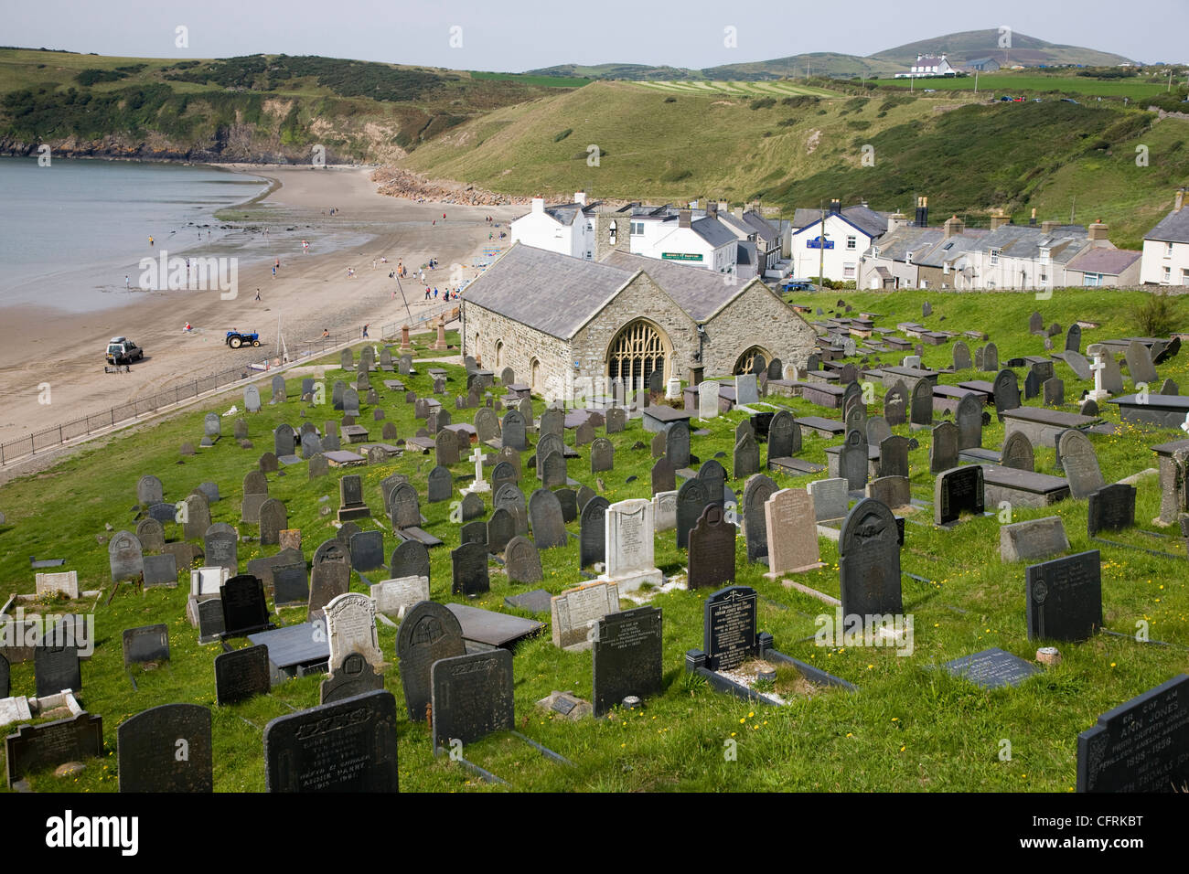 The church of St Hywyn and St Lleuddad in Aberdaron, Llyn Peninsula ...