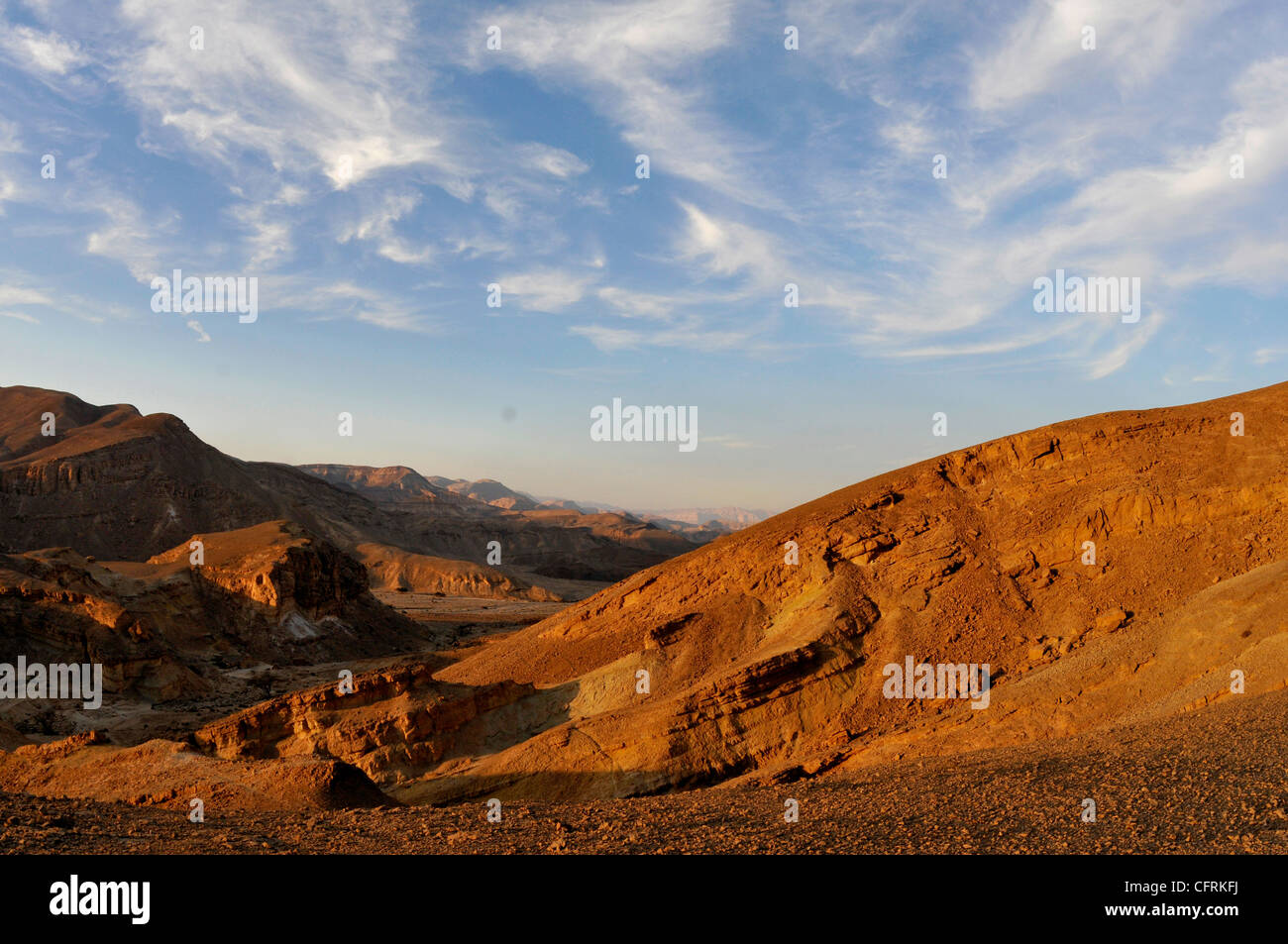 Southern Negev desert and Aravah Valley (wadi arabah) in the area of ...