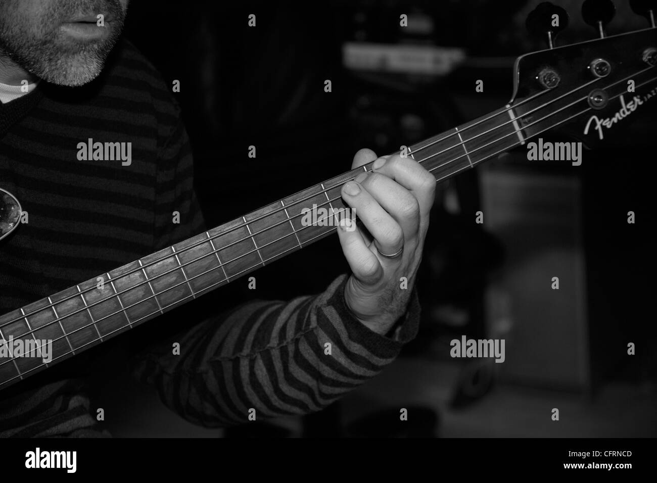 playing the fender stratocaster guitar Stock Photo - Alamy