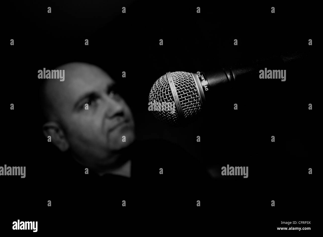 singer and microphone Stock Photo - Alamy