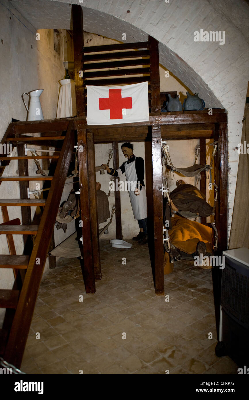 Hospital inside Fort de Vaux in Verdun scene of fierce fighting in the ...