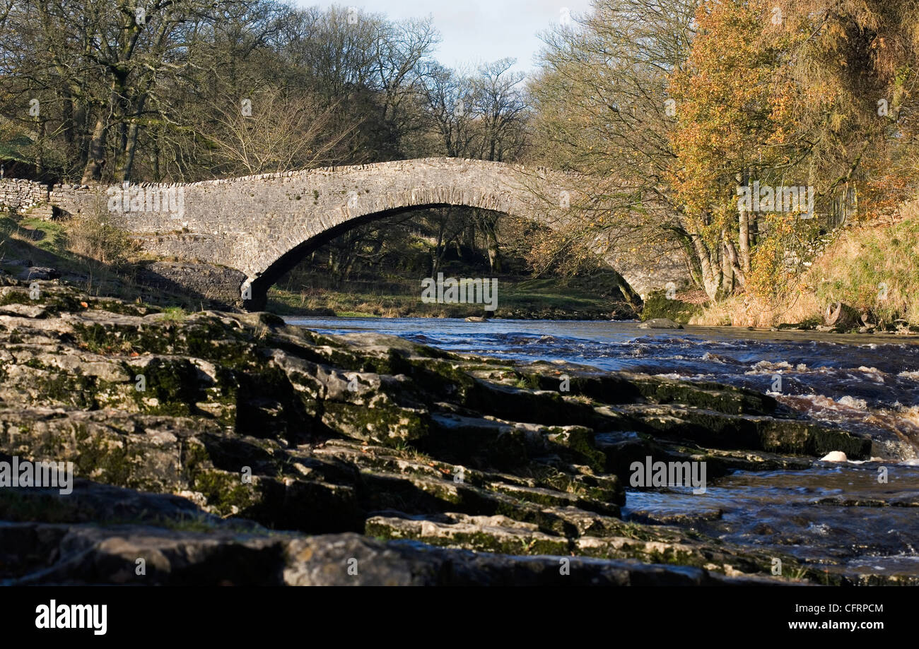 Bridge spanning The River Ribble Stainforth Force Stainforth Settle ...