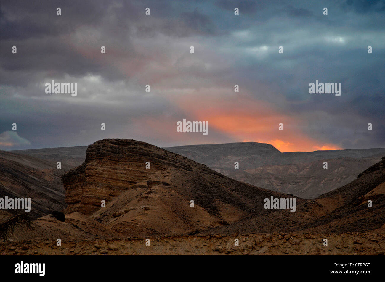 Southern Negev desert and Aravah Valley (wadi arabah) in the area of ...