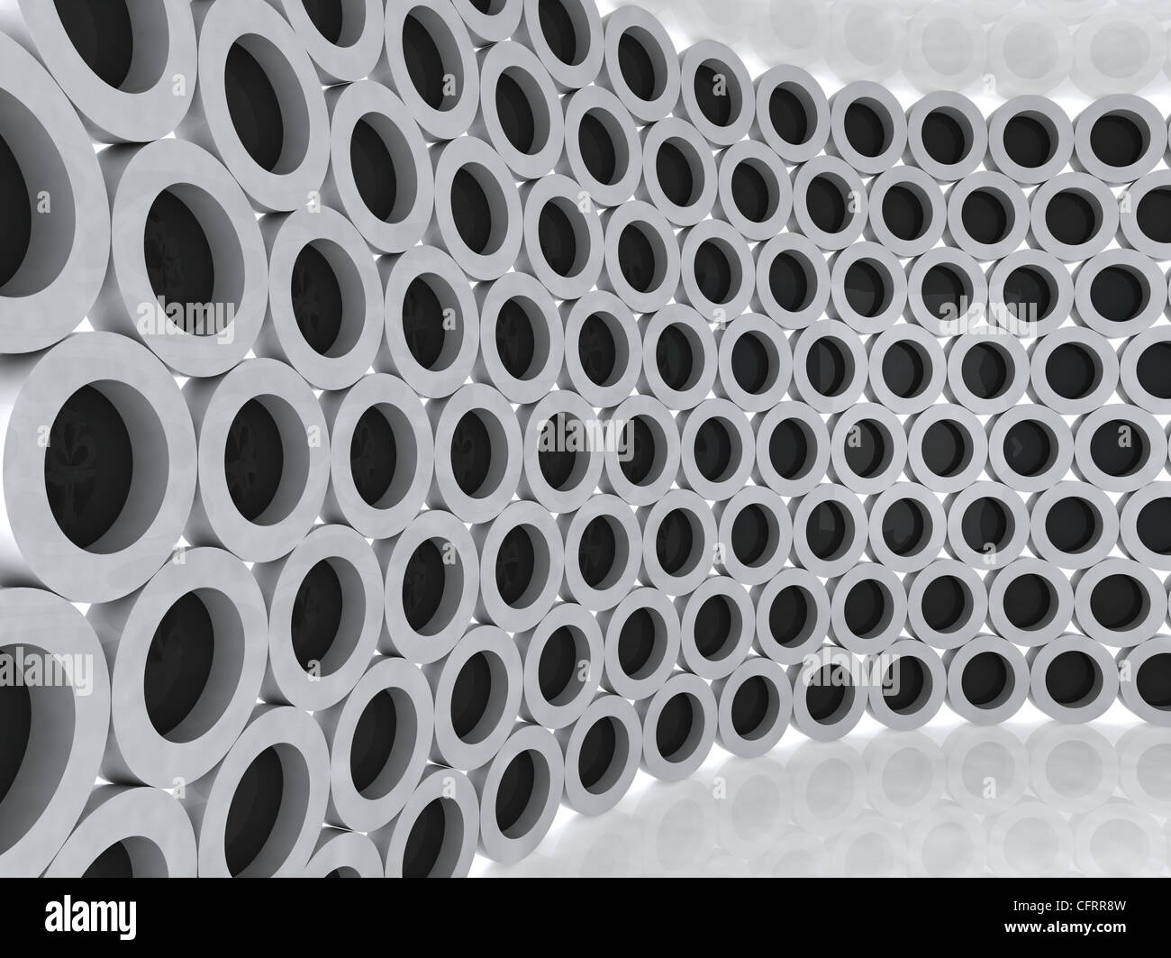 room with black and gray cylinders 3d illlustration Stock Photo - Alamy