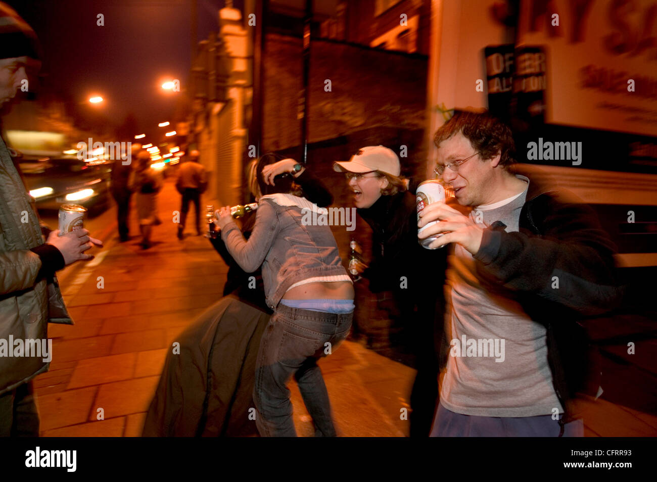 Teenagers Drinking Alcohol At Night