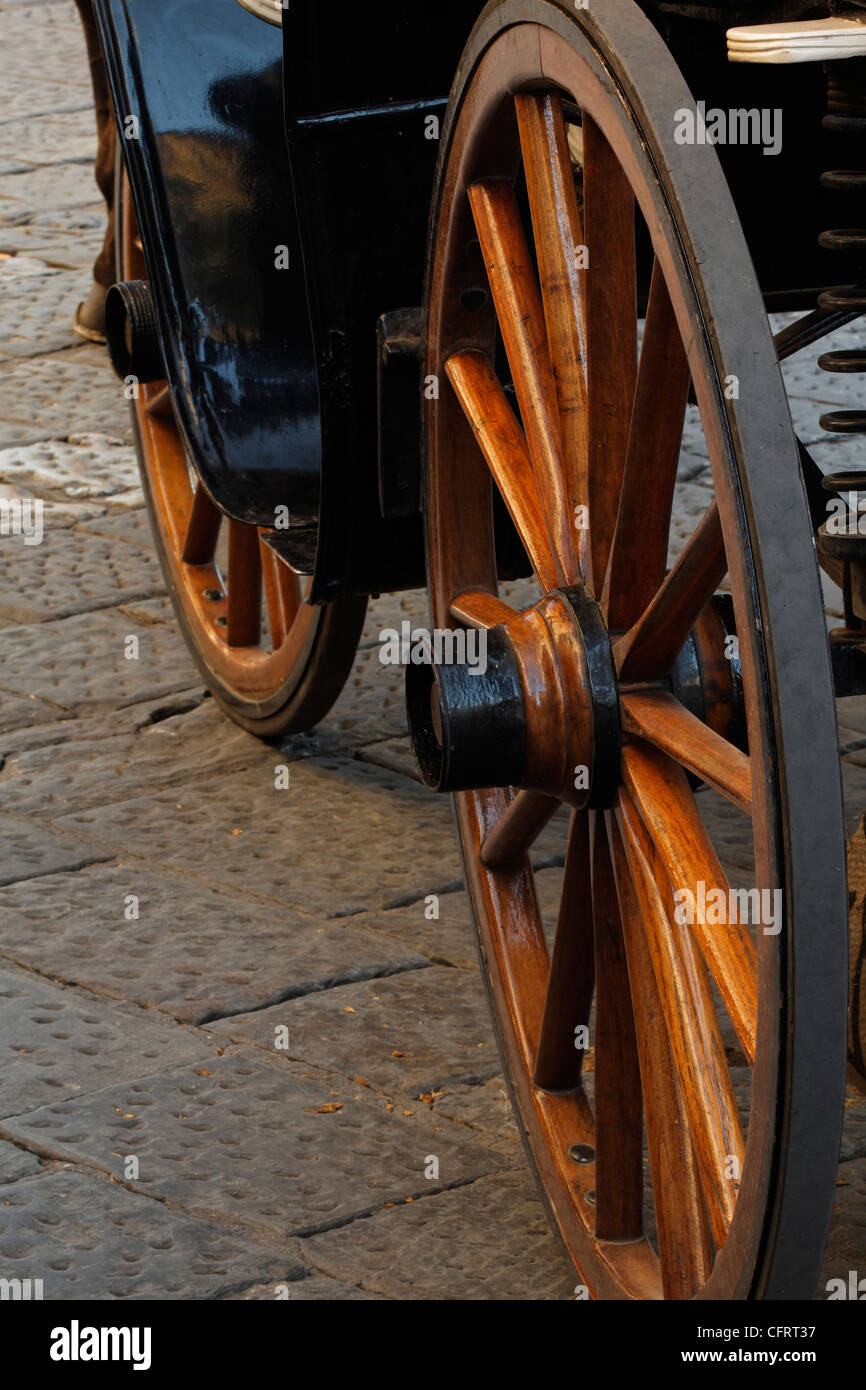 Carriage wheels details, Florence, Italy Stock Photo - Alamy