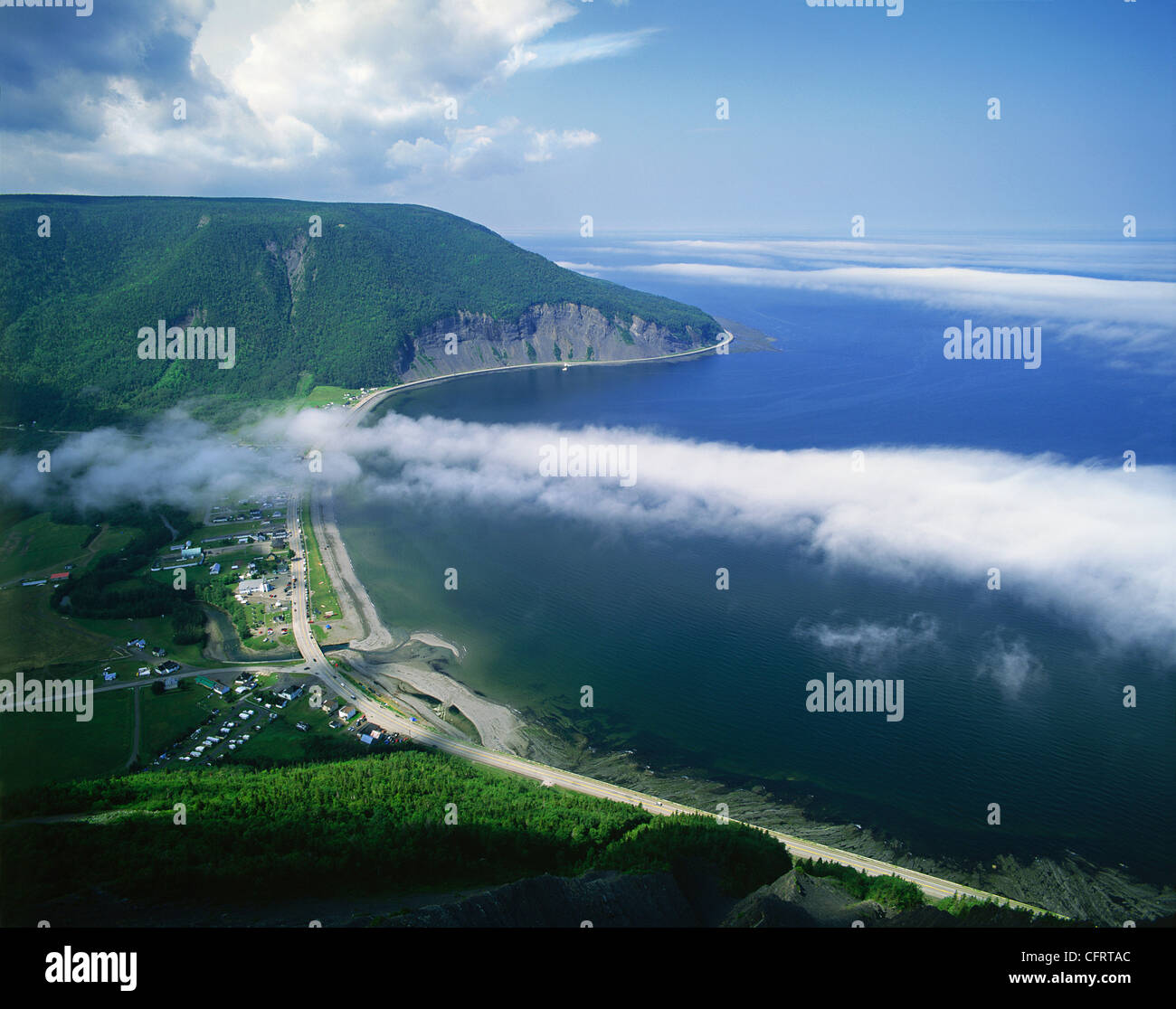 Village and St.Lawrence River, Gaspesie Region, Mont-Louis, Quebec ...