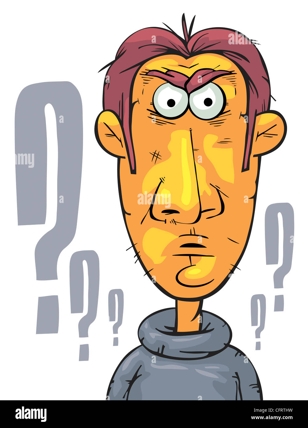 Businessman with straight face Stock Photo - Alamy