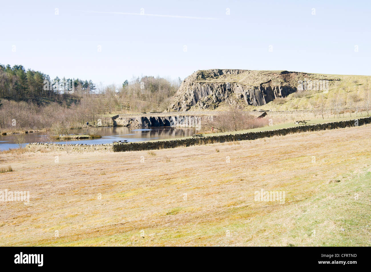Cawfield's quarry at Hadrian's Wall - England Stock Photo - Alamy