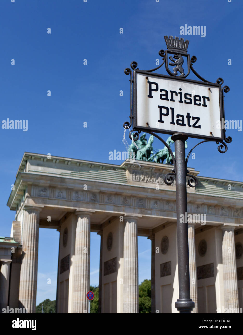 Pariser Platz with Brandenburg Gate, symbol of Berlin in Germany Stock ...