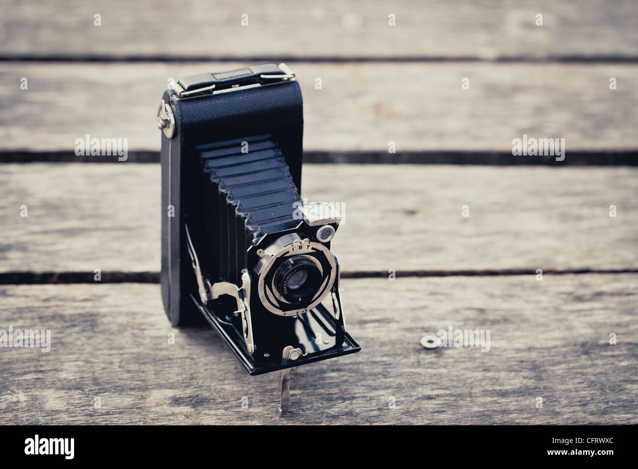 Beautiful old vintage folding camera Stock Photo - Alamy