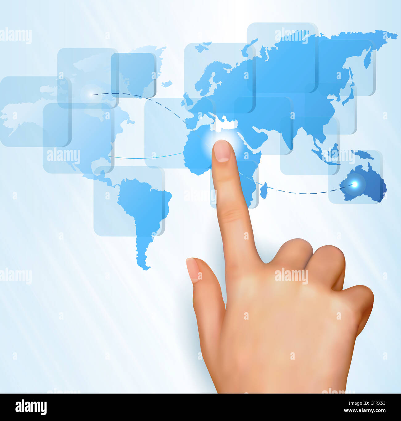 World word map hi-res stock photography and images - Alamy