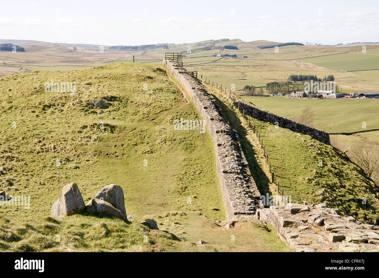 Hadrian's Wall - England Stock Photo - Alamy