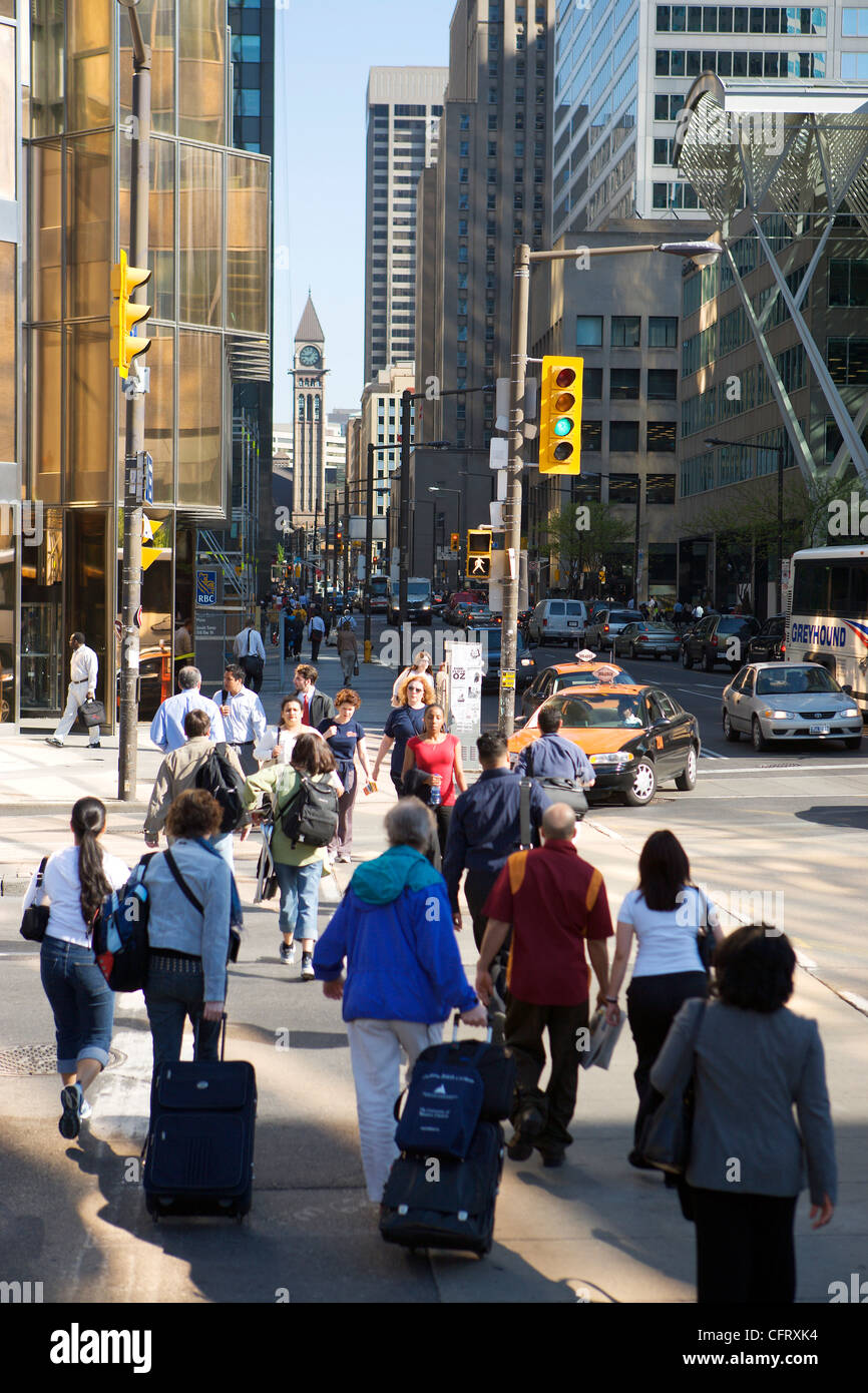 Crowd on Bay Street, Toronto, Ontario Stock Photo - Alamy