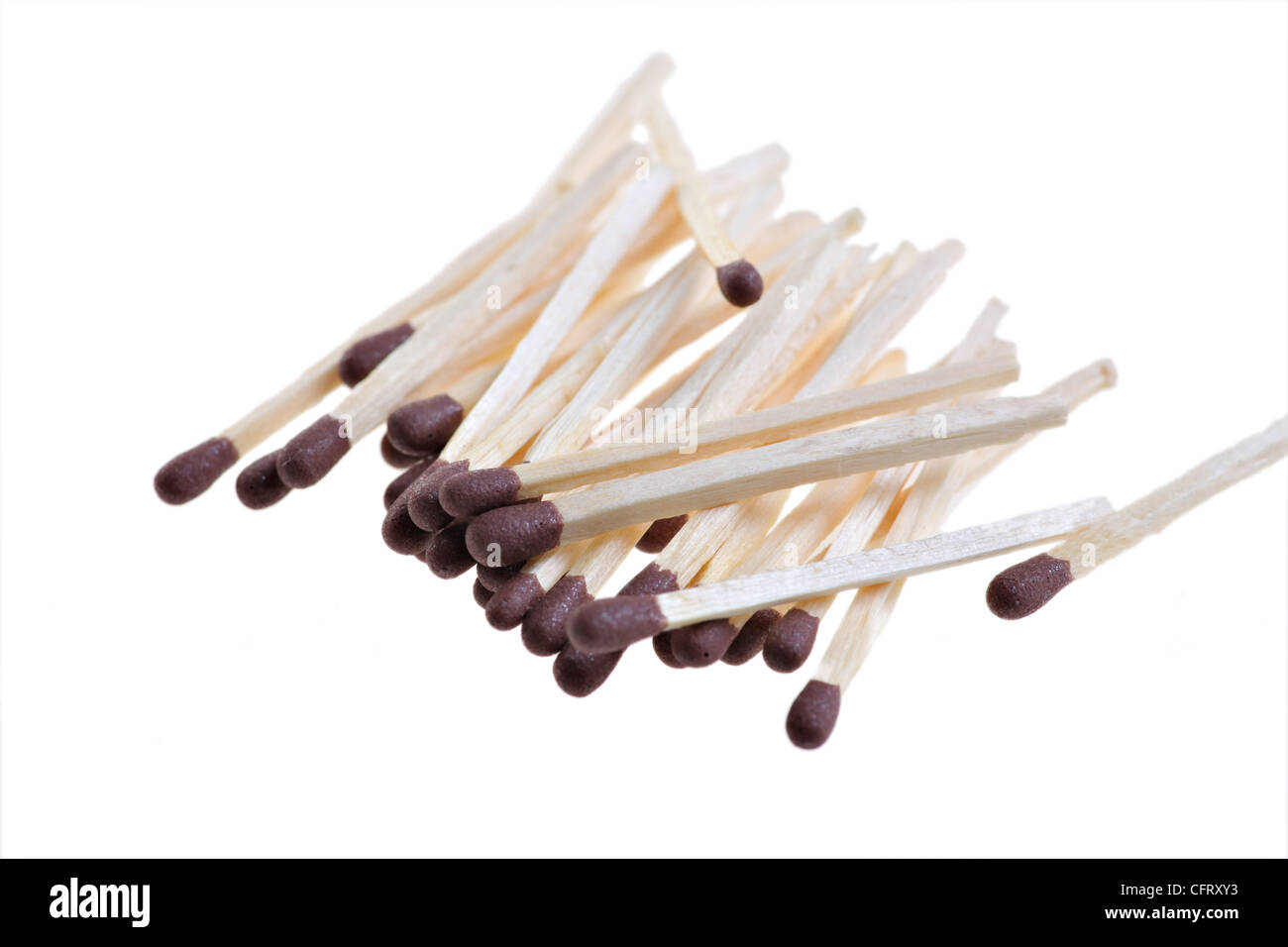 Group of match sticks isolated on white Stock Photo - Alamy