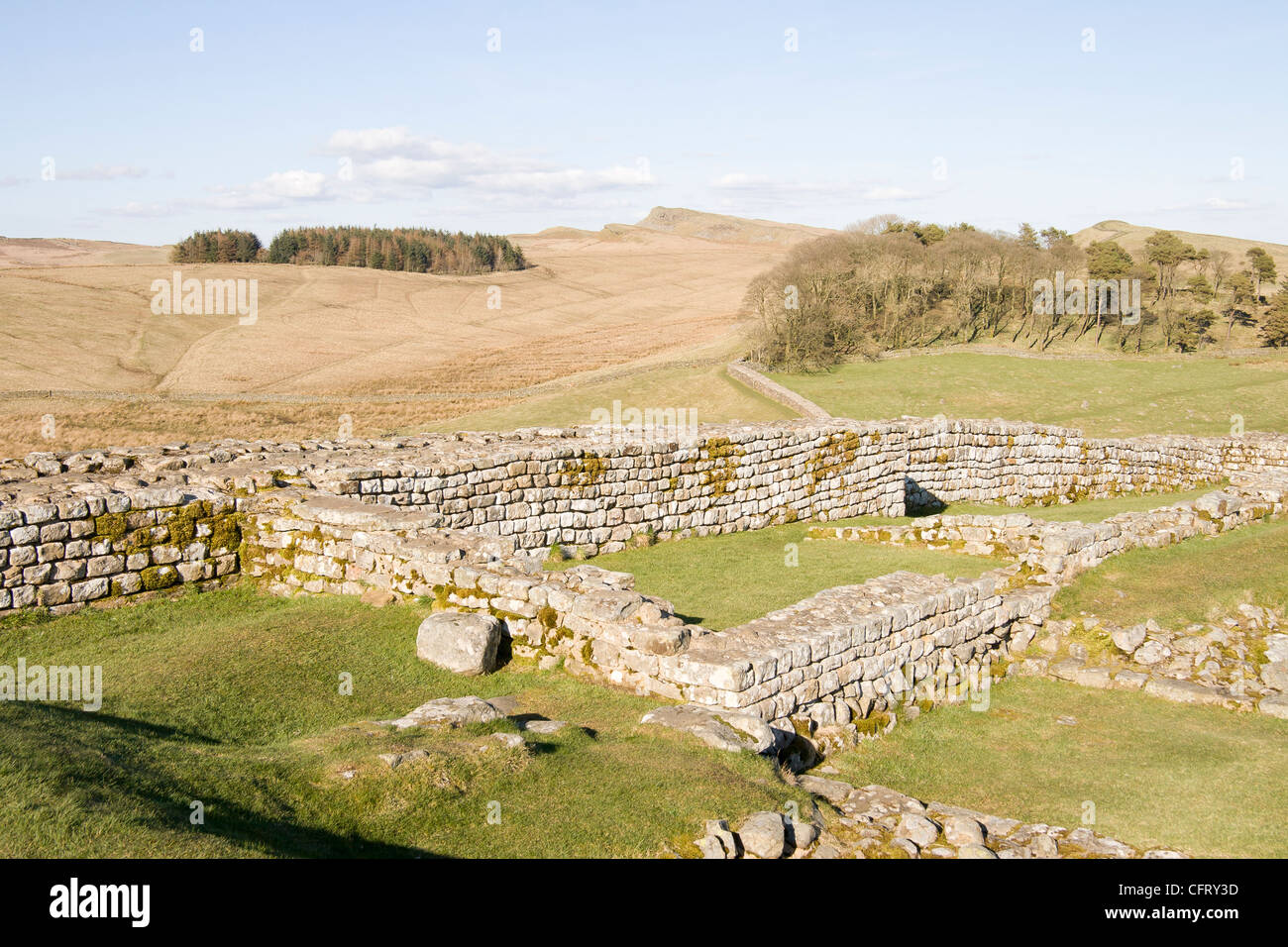 Housesteads at Hadrian's Wall - England Stock Photo - Alamy