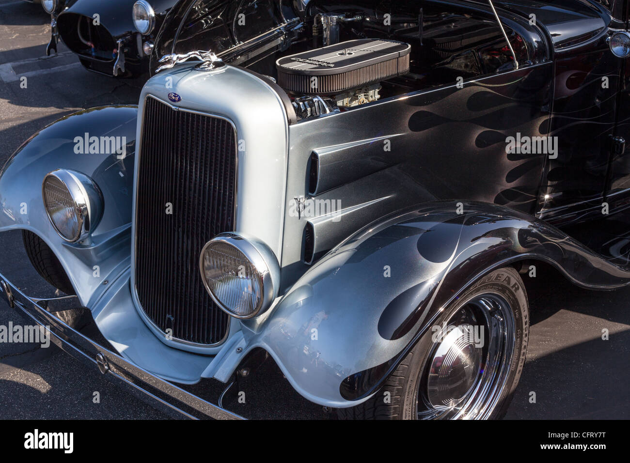 A 32 Ford Hot rod with flames Stock Photo - Alamy