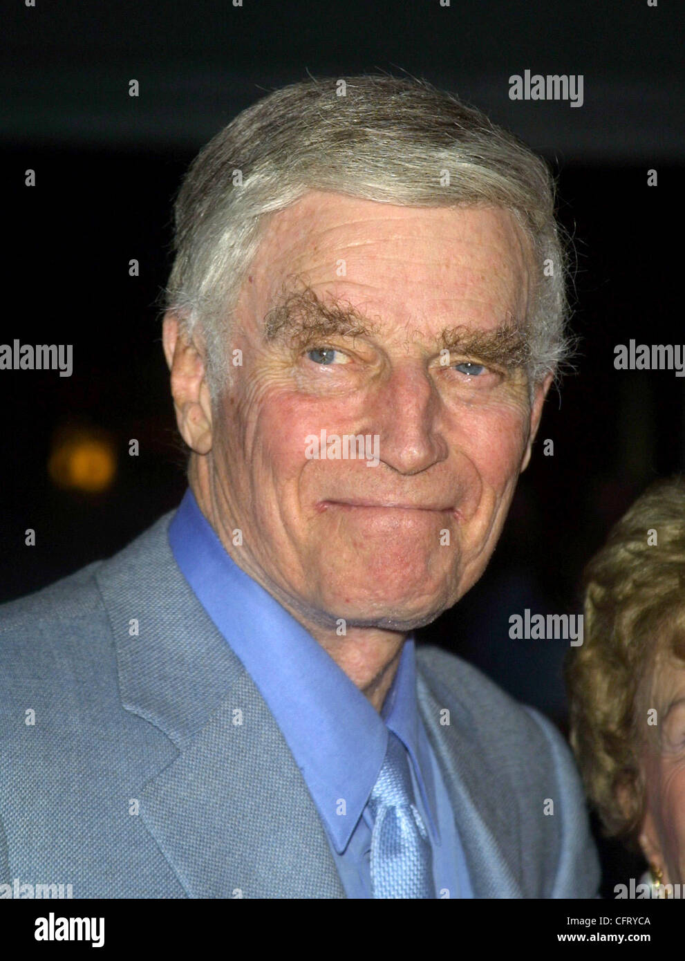 Jul 23, 2001; New York, NY, USA; Actor CHARLTON HESTON poses for photos ...