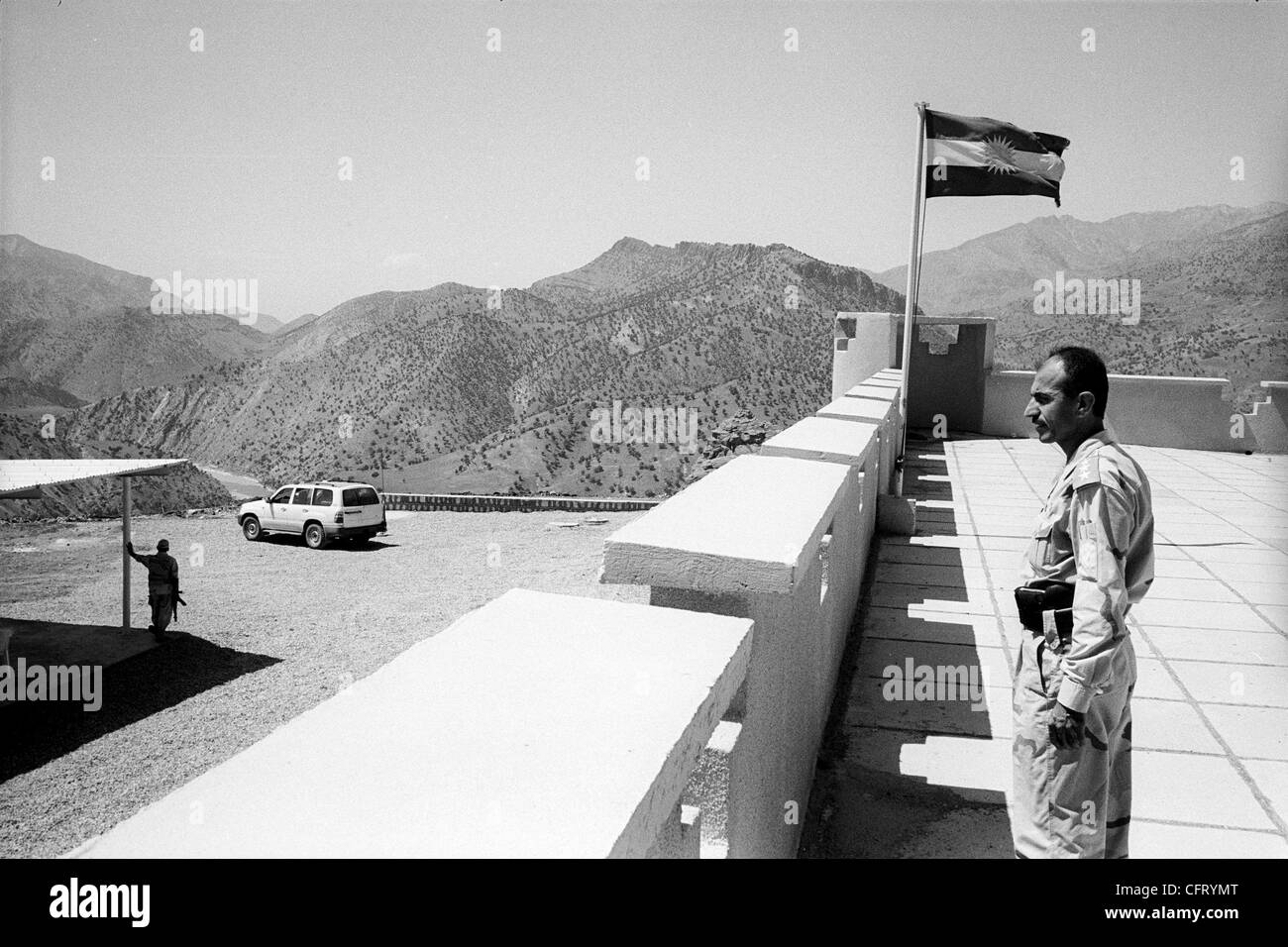 Jun 09, 2006; Azmak, IRAQ; Captain Omar of the Iraqi Border Patrol ...
