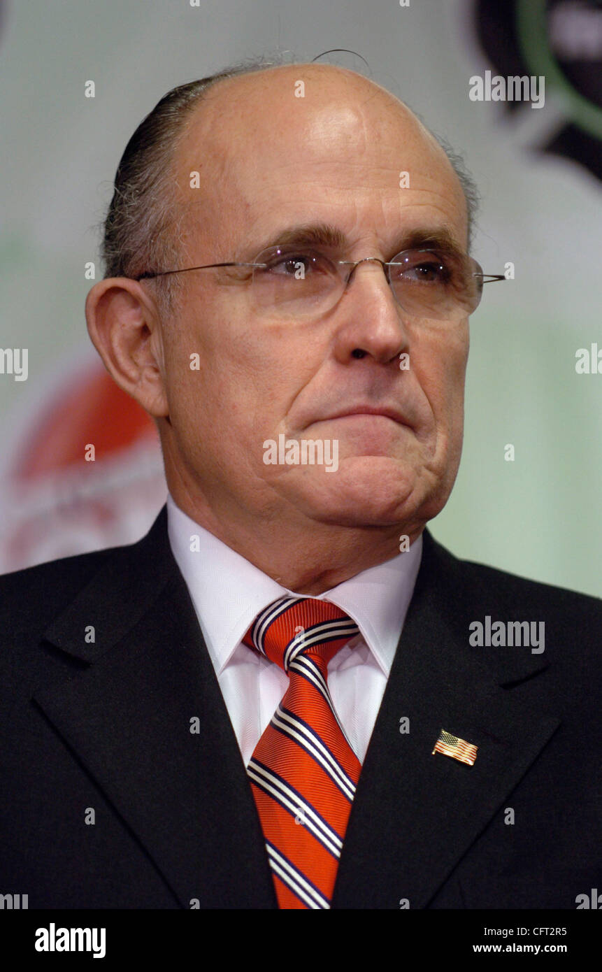 Former New York City Mayor Rudolph Giuliani is on hand at the Ladder 3 ...